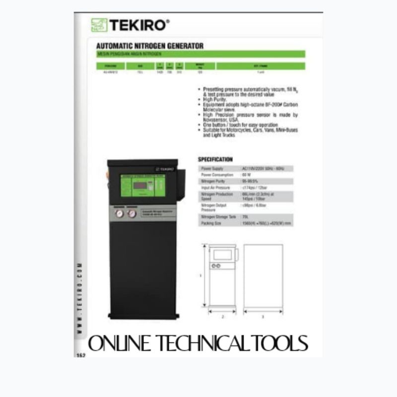 Jual MESIN NITROGEN TEKIRO MOBIL GENERATOR UNTUK BAN NITROGEN 70 LITER ...
