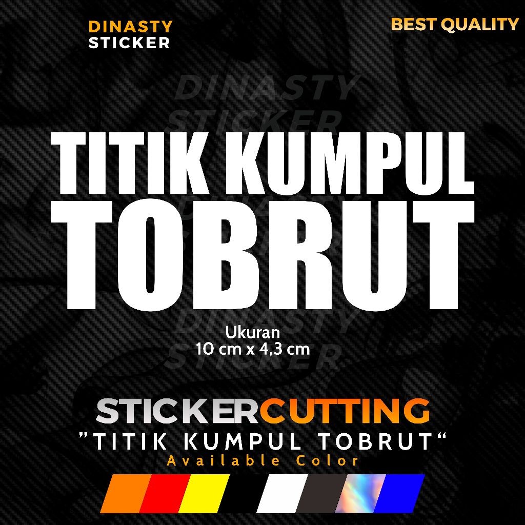 Jual STICKER STIKER CUTTING TITIK KUMPUL TOBRUT VIRAL | Shopee Indonesia