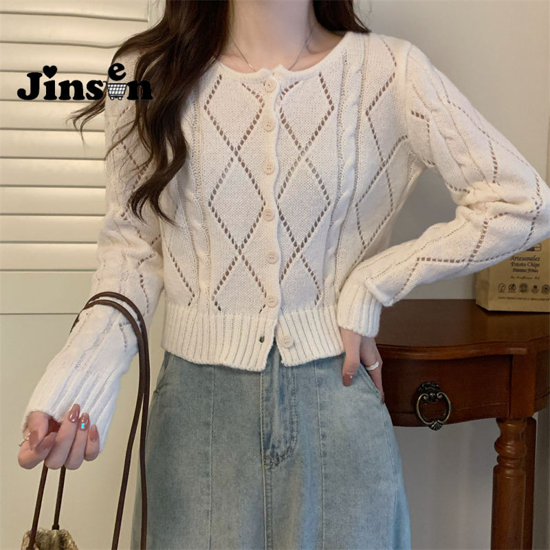 Jual [JinSen]Jaket Sweter Lengan Panjang Untuk Wanita, Desain Baru ...