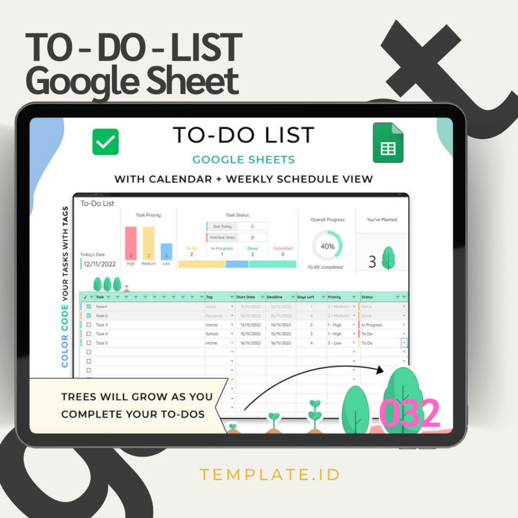 Jual LIFETIME - | GSTD3| Template Daftar Tugas, Google Spreadsheet ...