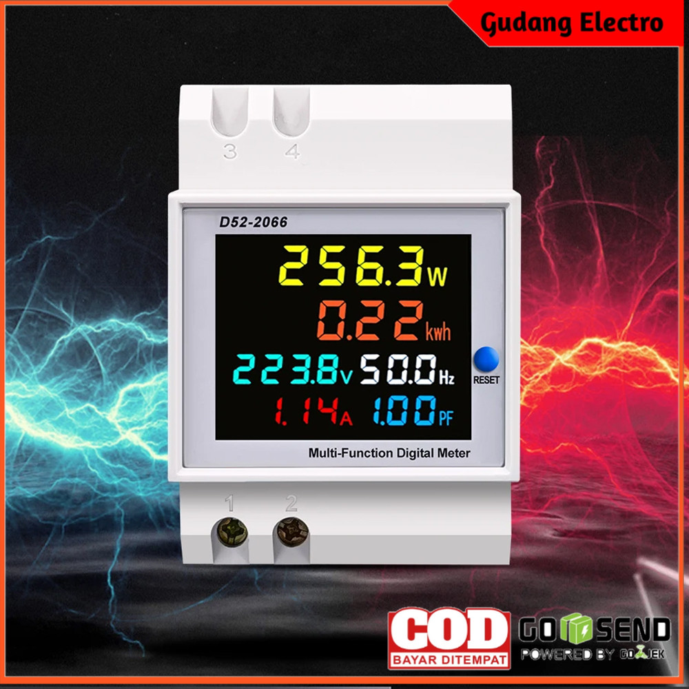 Jual ZUYIYI Meteran Listrik Digital Display Din Rail Single Phase 300V ...