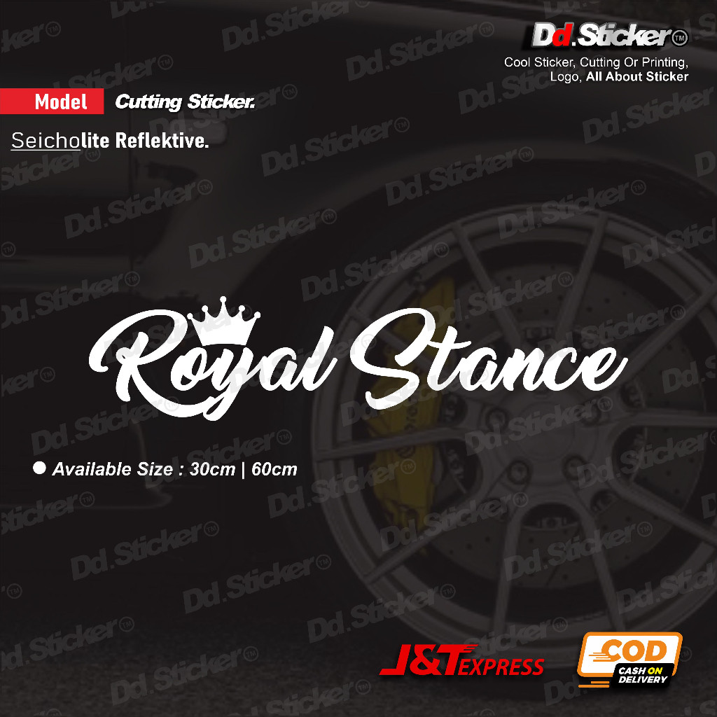 Jual Sticker Royal Stance Kaca Mobil | Cutting Sticker | Shopee Indonesia