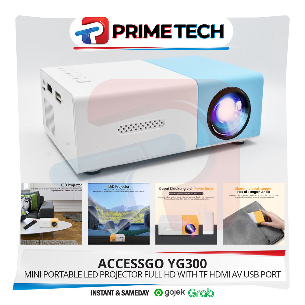 Jual Mini Proyektor LED YG300 YG-300 YG 300 LCD Portable Projector Home - PrimeTech | Shopee ...