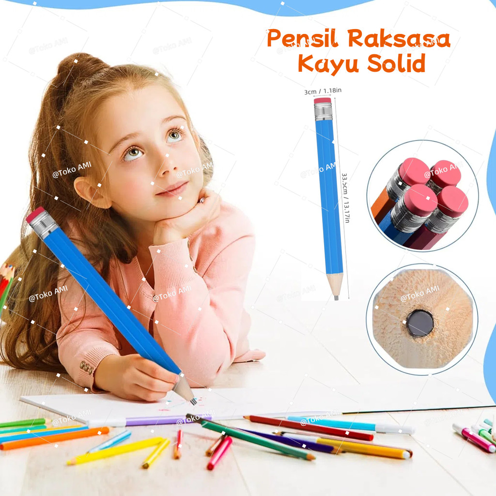 Jual Pensil Jumbo Besar 33 CM Mainan Pencil Pensil Jumbo Hiasan Photo ...