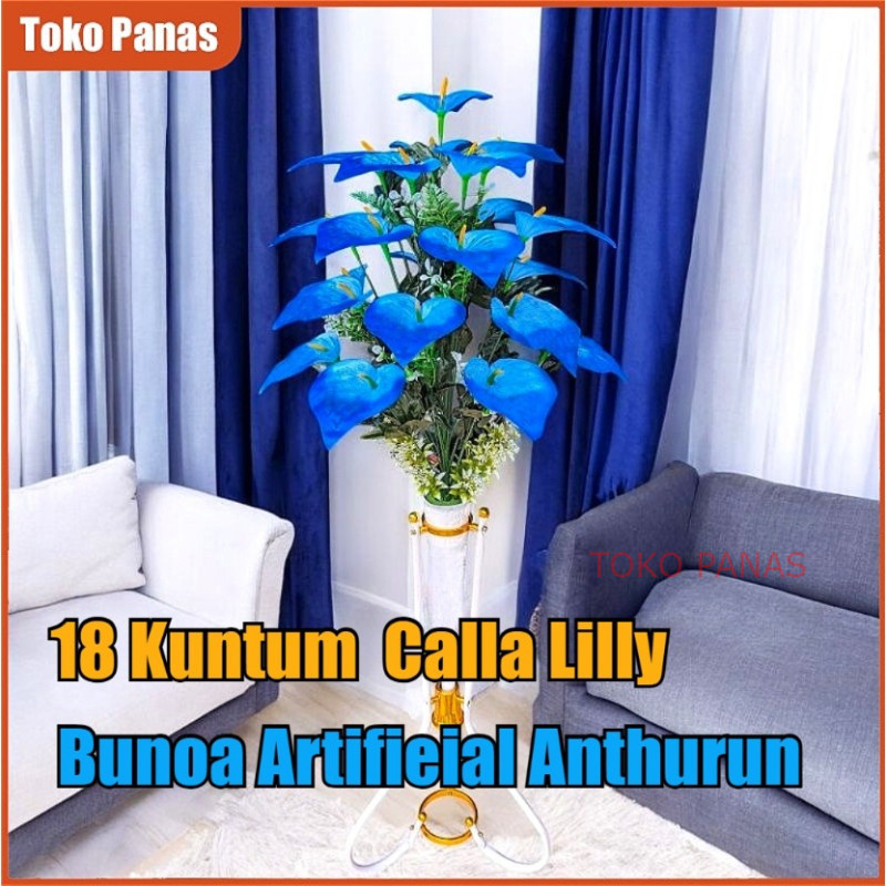 Jual Bunga Anthurium Lilly / Aron Panda Artificial 18 Kuntum /Calla ...