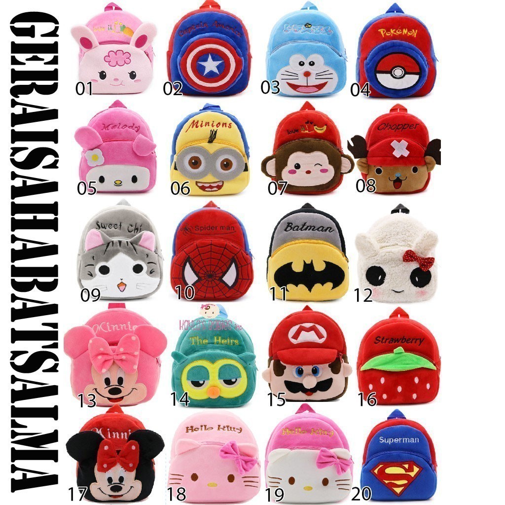 Jual (TAR) Tas Anak Ransel kecil Sekolah Anak TK Tas Karakter Anak ...
