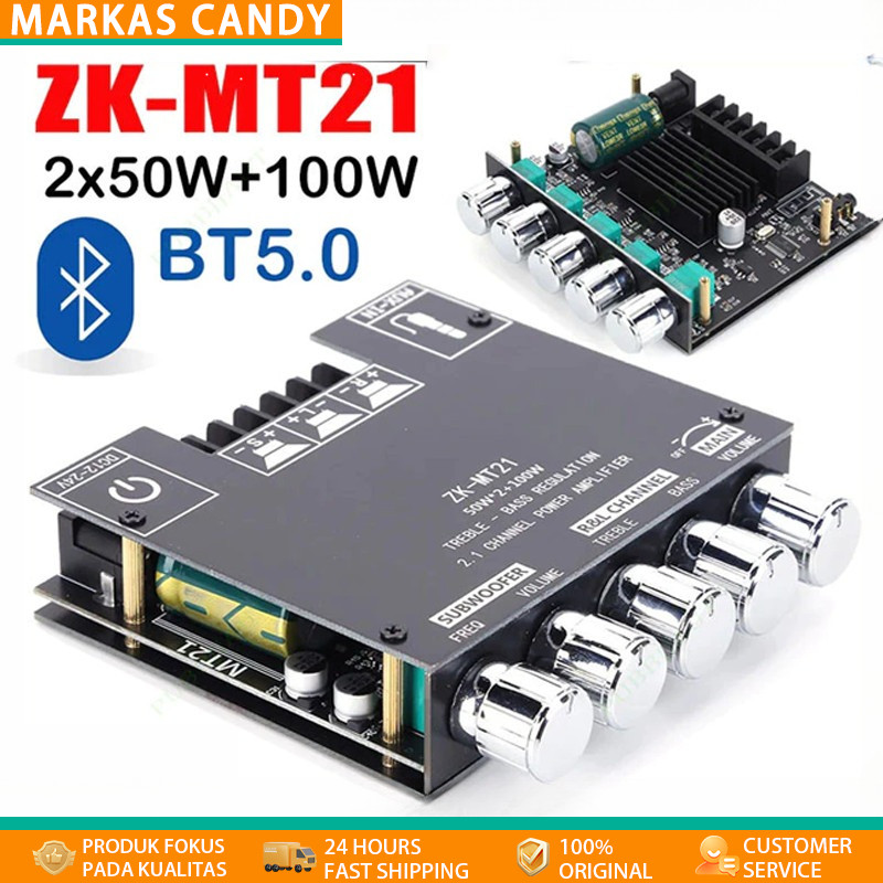 Jual Audio Stereo Bass Power Amplifier Board ZK-TB21 ZK-MT21 Bluetooth 5.0 50Wx2+100W Amplifier ...
