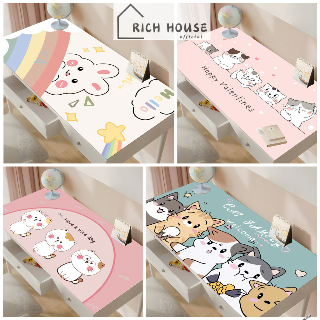 Jual Alas Meja Belajar Anak Motif Cat Kucing Antislip / Taplak Meja ...