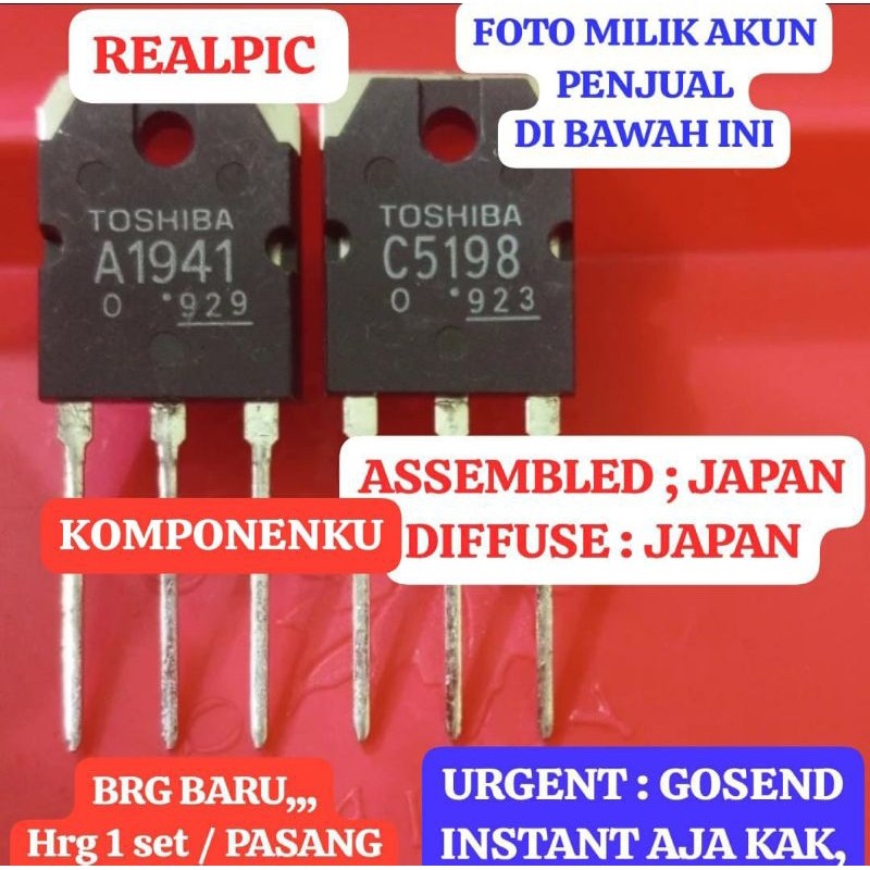 Jual Hrg 1 set / pasang A1941 C5198 ORIGINAL JAPAN SA1941 SC5198 ...