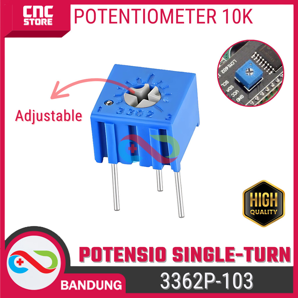 Jual Potentiometer 10K 3362P-103 Single-Turn – Resistor Adjustable ...
