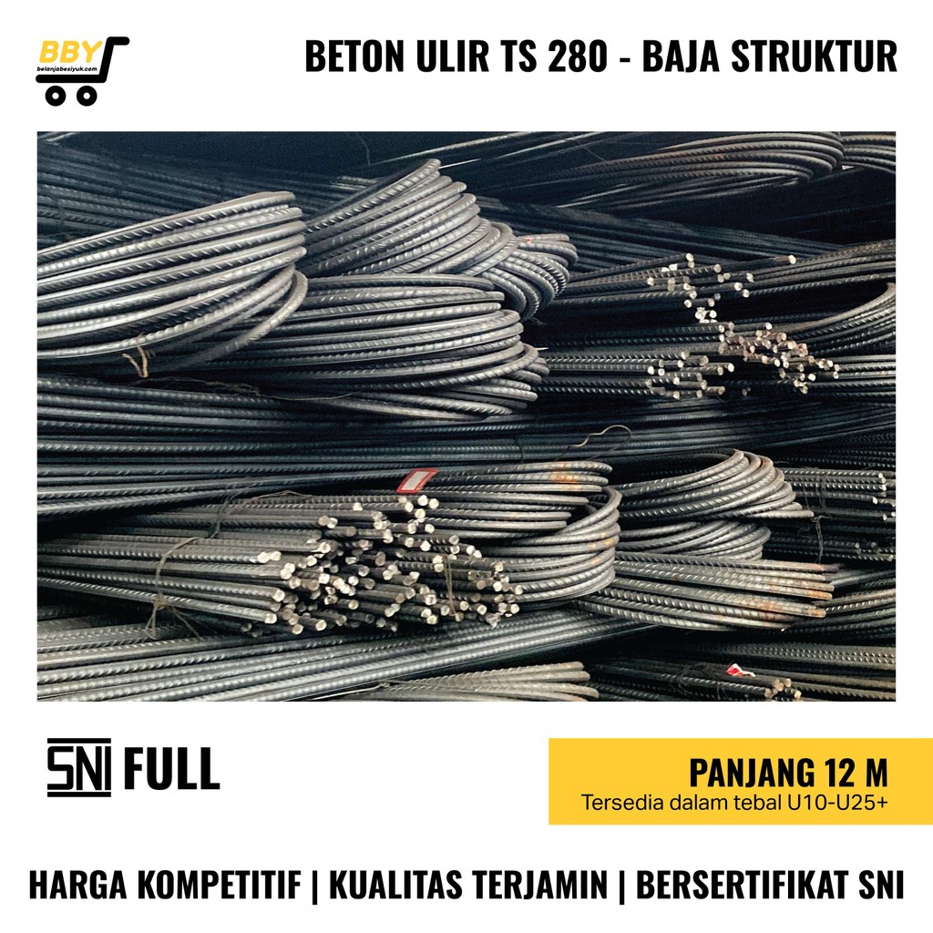 Jual Besi Beton Ulir - Beton Ulir BJTS 280 X 12 M | Shopee Indonesia