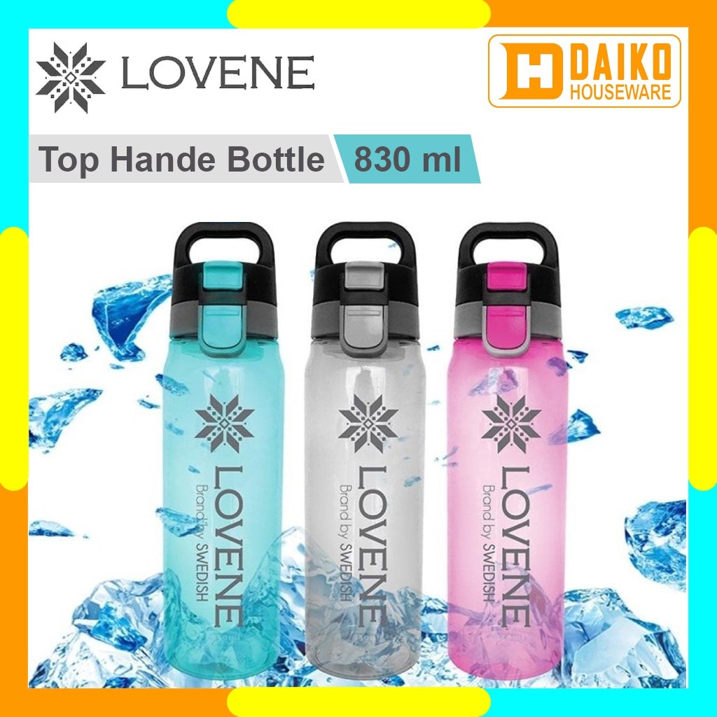 Jual Botol Minum Lovene 830 ML - Water Bottle Top Handle Multi Color ...