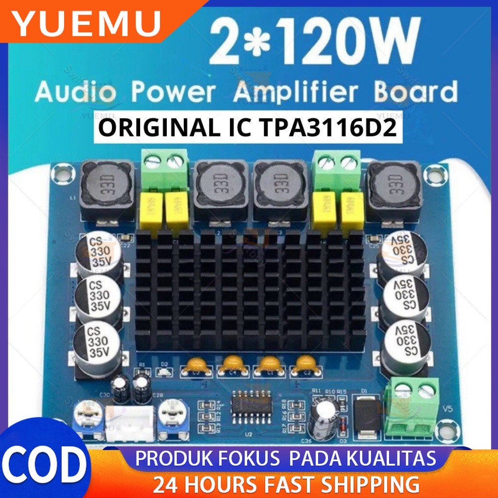 Jual TPA3116D2 2x120W Dual-channel Stereo High Power Digital Audio Power Amplifier Class D XH ...