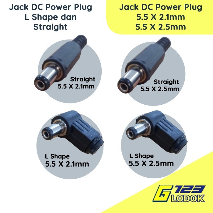 Jual Konektor Connector Colokan Barel Jack Power Supply DC Male Plug 5. ...