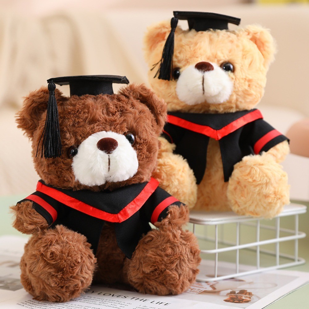 Jual Cute 23cm Teddy Bear Doll Graduation Gown Graduate Sitting Bear ...