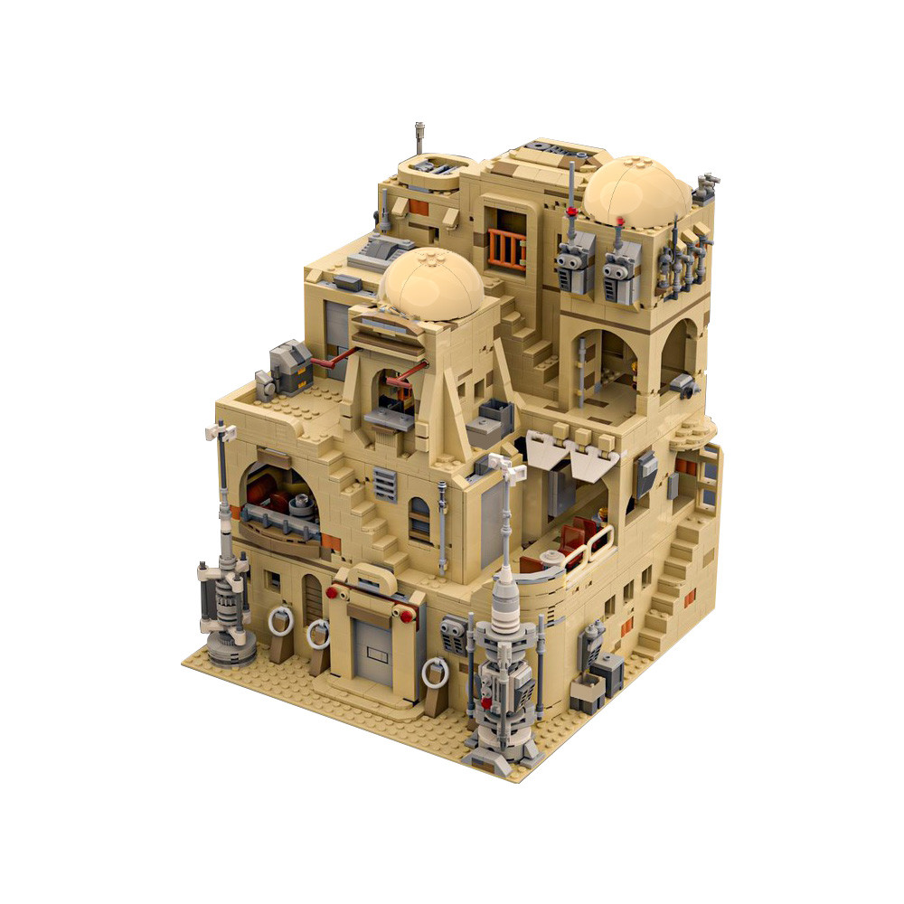 Jual Gobricks MOC Space War Modular Mos Eisley Cantina Bricks Model Mos Eisley Cantina Bad Bar ...