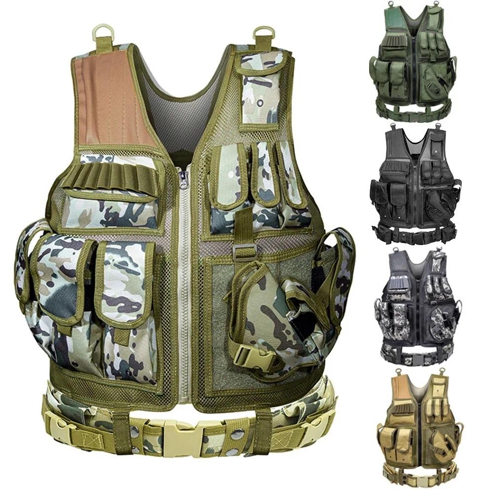 Jual New Tactical Safety Vest Combat Armor Vests Mens Tactical Hunting ...