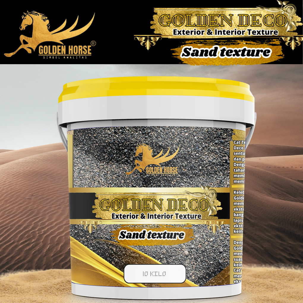 Jual Cat Dinding Sand texture Golden Deco 10 kg - Golden horse | Shopee ...