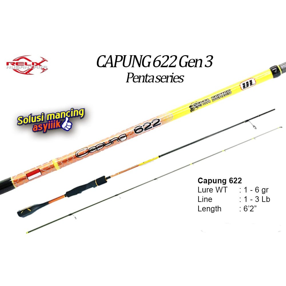 Jual Joran Ultra Light Relix Nusantara Capung Gen 3 622/662 PENTA ...