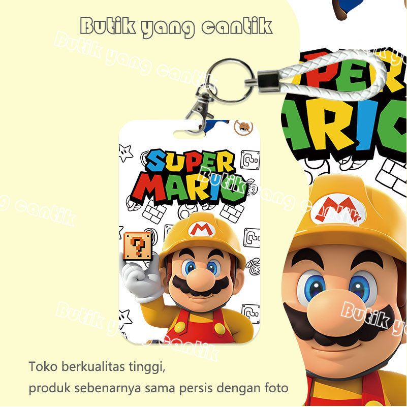Jual ID CARD HOLDER, Tempat Kartu Kartun Mario Super Kuning, Cocok ...