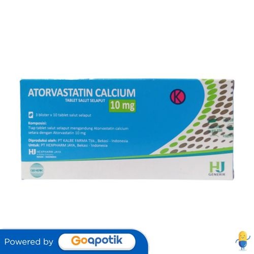 Jual Atorvastatin Hexpharm 10 Mg Box 30 Tablet | Shopee Indonesia