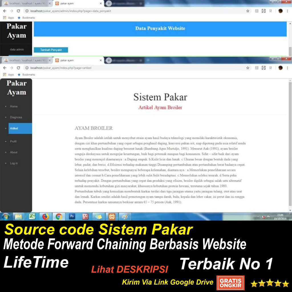 Jual Source Code Aplikasi Sistem Pakar Metode Forward Chaining Berbasis Website | Shopee Indonesia