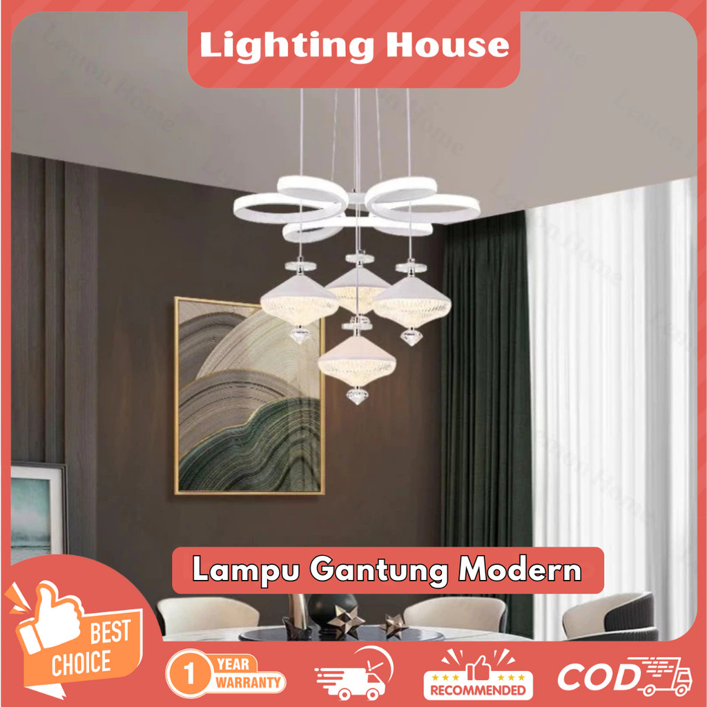 Jual LIGHTING HOUSE GARANSI 1 TAHUN Lampu Gantung Minimalis Modern LED ...