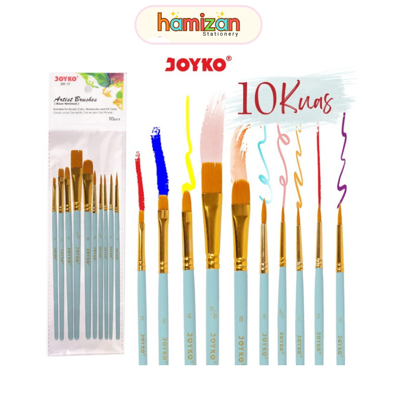 Jual Kuas Joyko BR-17 Br17 / Joyko Mix Artist Brush / Kuas Lukis Joyko ...