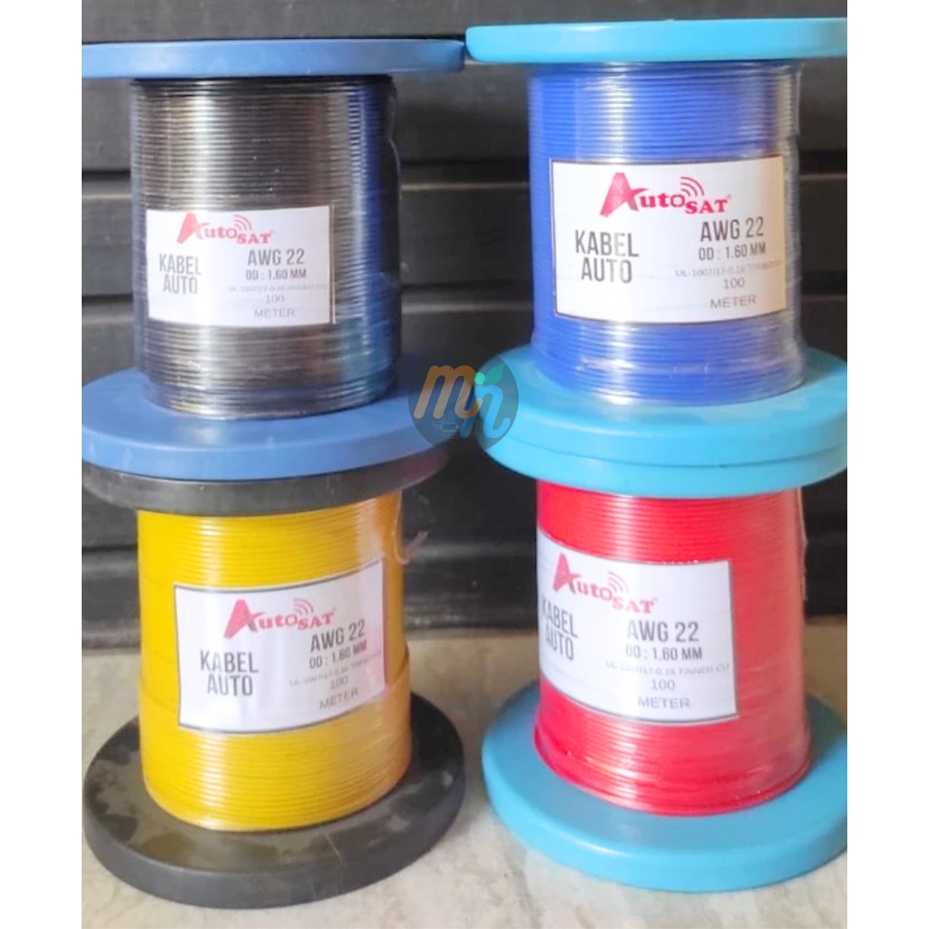 Jual kabel listrik serabut Tunggal Tembaga murni AWG 22 - Kuning ...