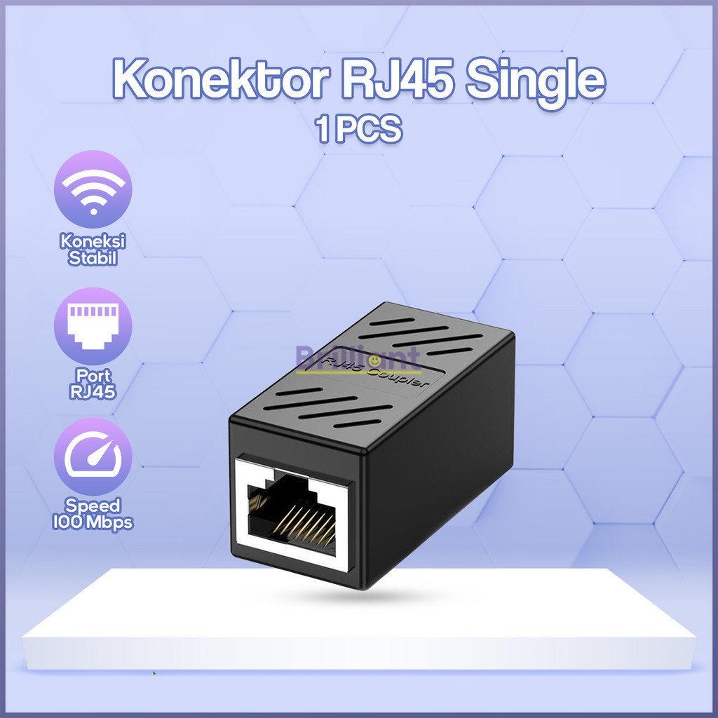 Jual [[ TERBARU ]] Female to Female Sambungan RJ45 Hitam Konektor Baik ...