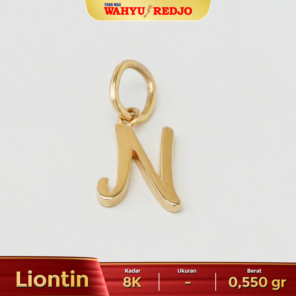 Jual LIONTIN HURUF N EMAS 8K WAHYU REDJO LT-8K-25653451-25653477-PMR ...