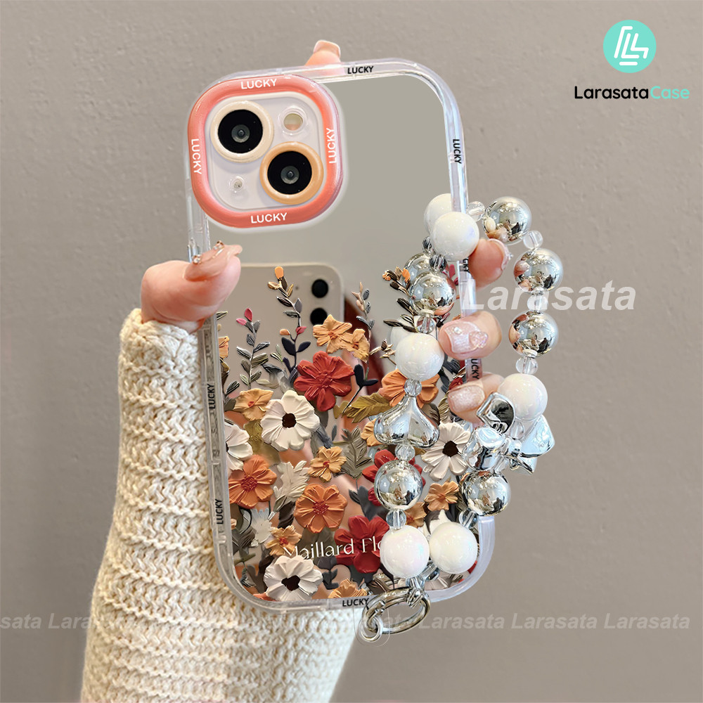 Jual Casing ponsel bunga daisy cermin gaya baru dengan tali pengikat ...