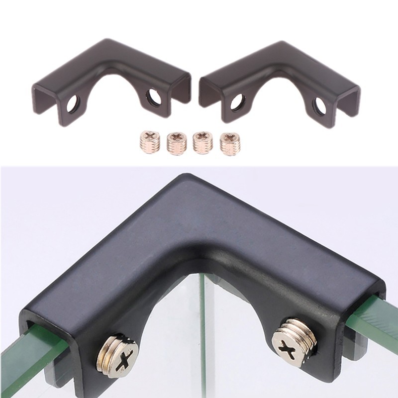 Jual 2PC 3 to 12mm Aluminum Alloy L Clamp Glass Clamps Aquarium Corner ...