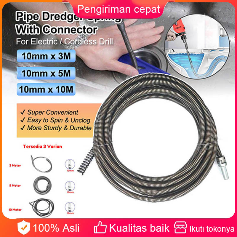 Jual Kawat baja pembersih saluran air mampet Kawat Pembersih Saluran Pipa Mampet Dengan Adaptor ...