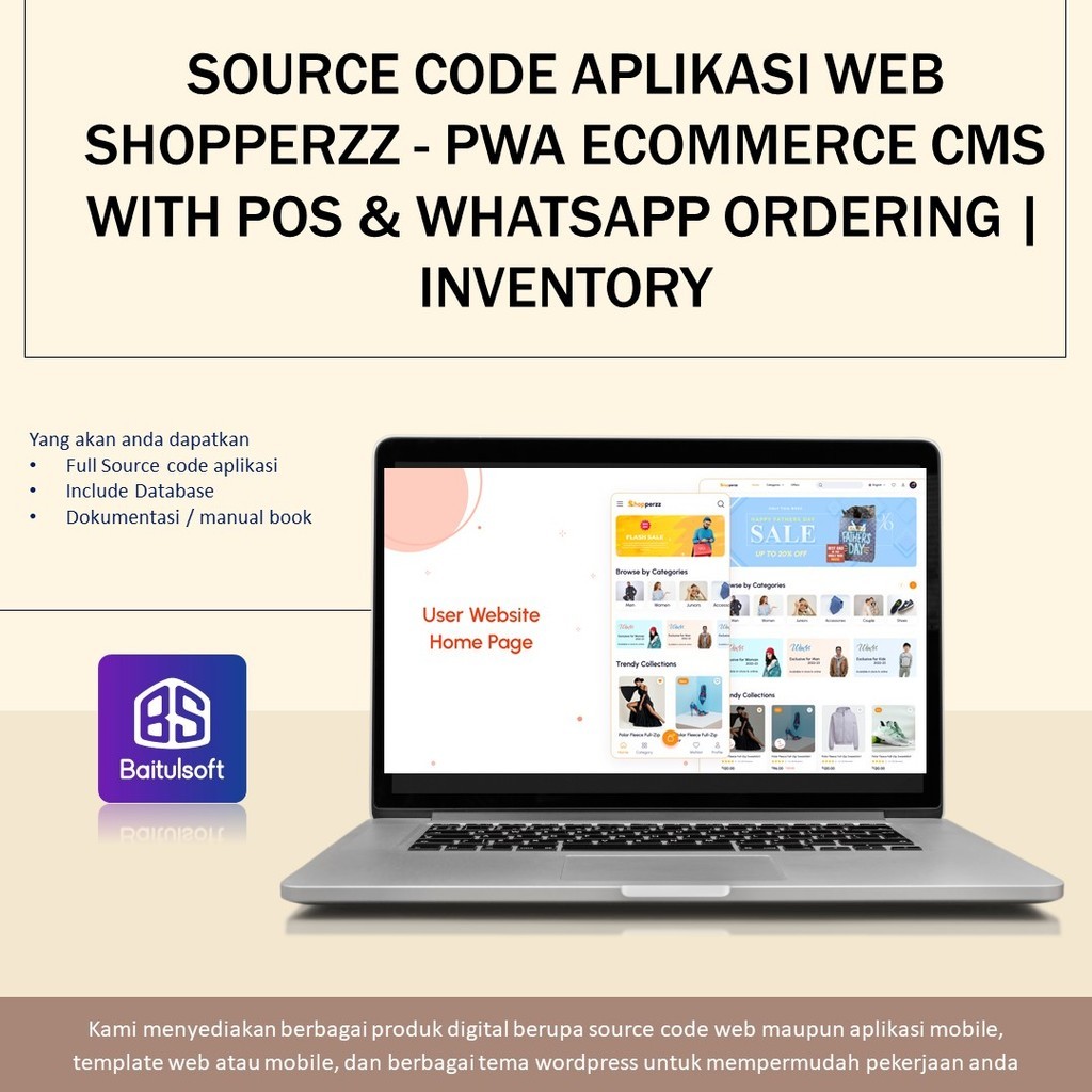 Jual SOURCE CODE APLIKASI WEB SHOPPERZZ - PWA ECOMMERCE CMS WITH POS & WHATSAPP ORDERING ...
