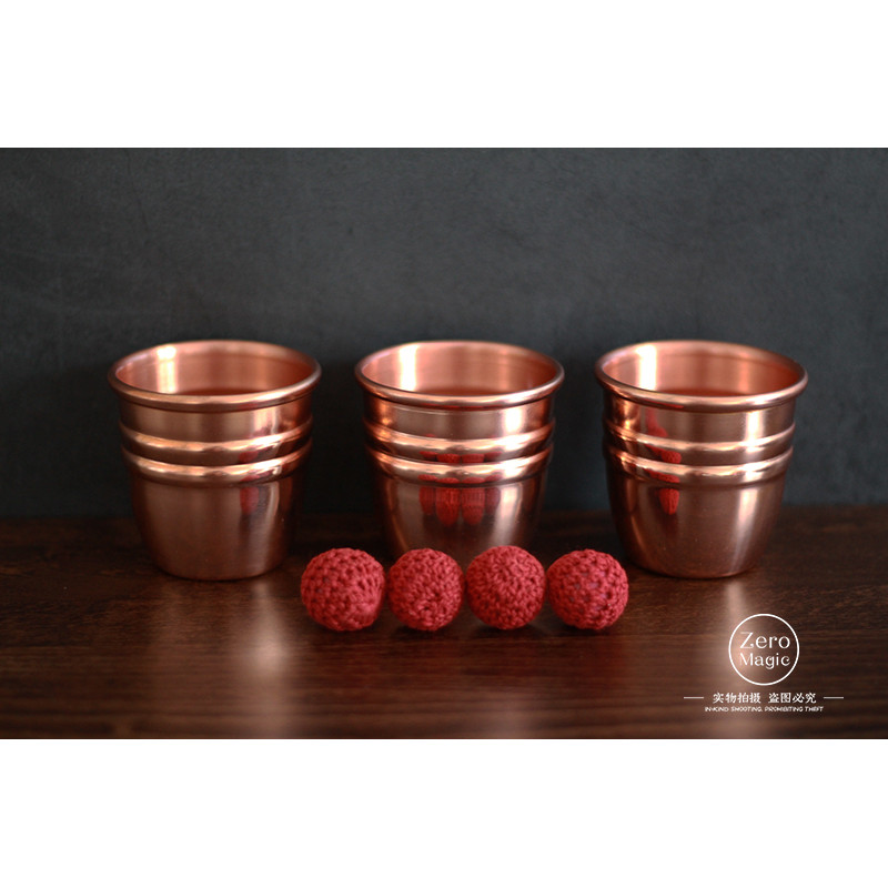 Jual Super Professional Brass Three Cups and Balls Magic Tricks ...