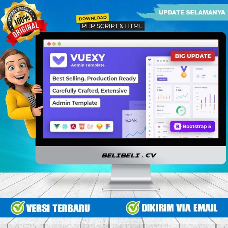 Jual Bootstrap 5 Vuexy Vuejs React Angular Html And Laravel 4872