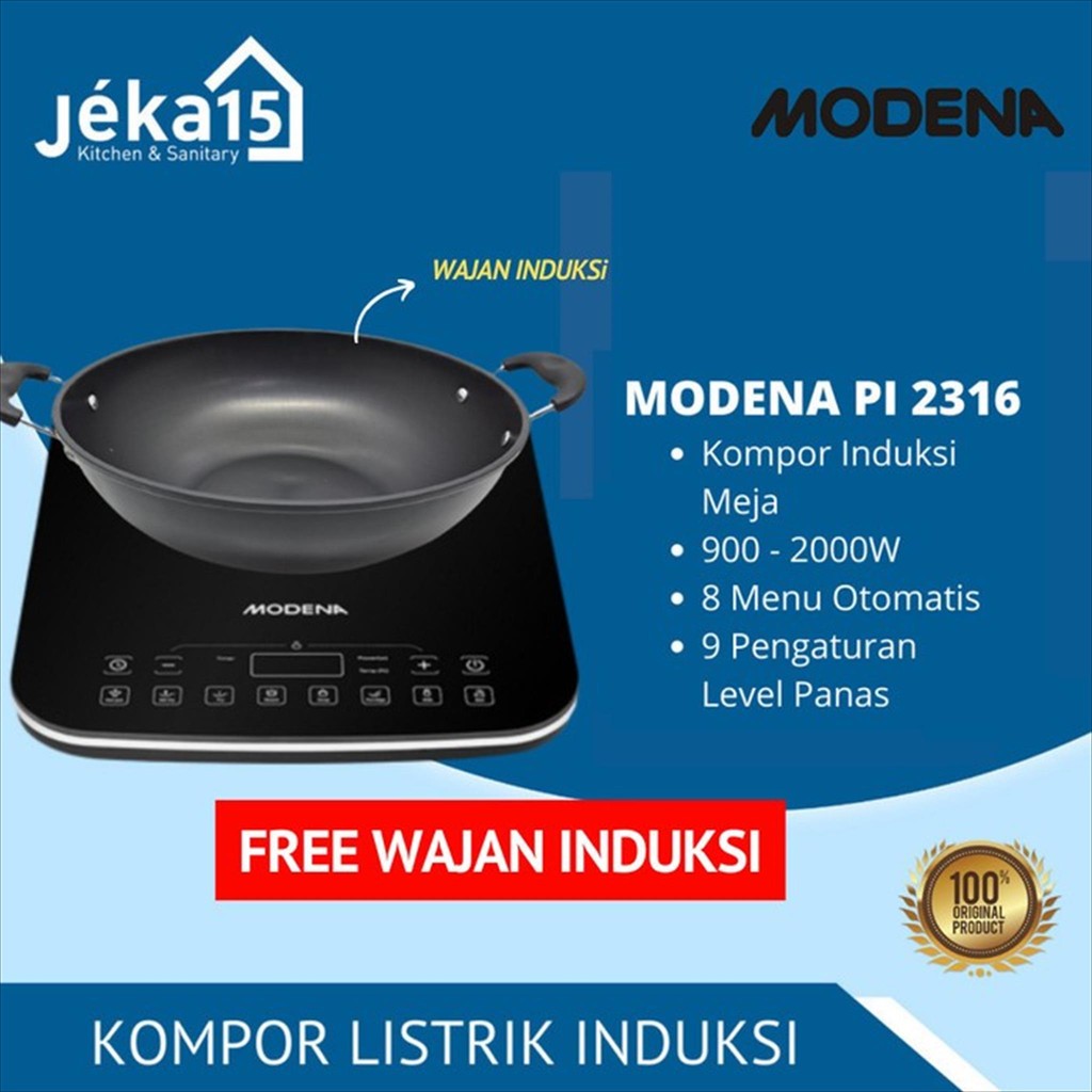 Jual MODENA PI 2316 KOMPOR LISTRIK INDUKSI PORTABLE MEJA | Shopee Indonesia