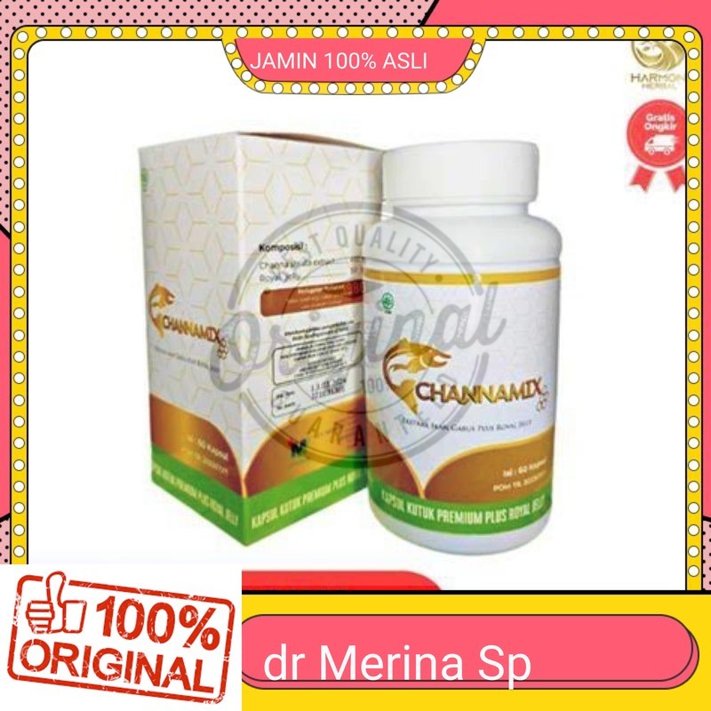 Jual 100% ASLI Channamix Kapsul Kutuk Premium Ekstrak Ikan Gabus tinggi ...