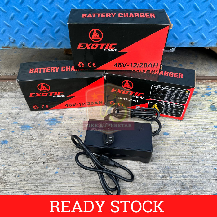 Jual Smart Charger Sepeda Listrik Exotic 48 Volt 12 / 20 AH Universal Casan Selis Uwinfly Goda ...