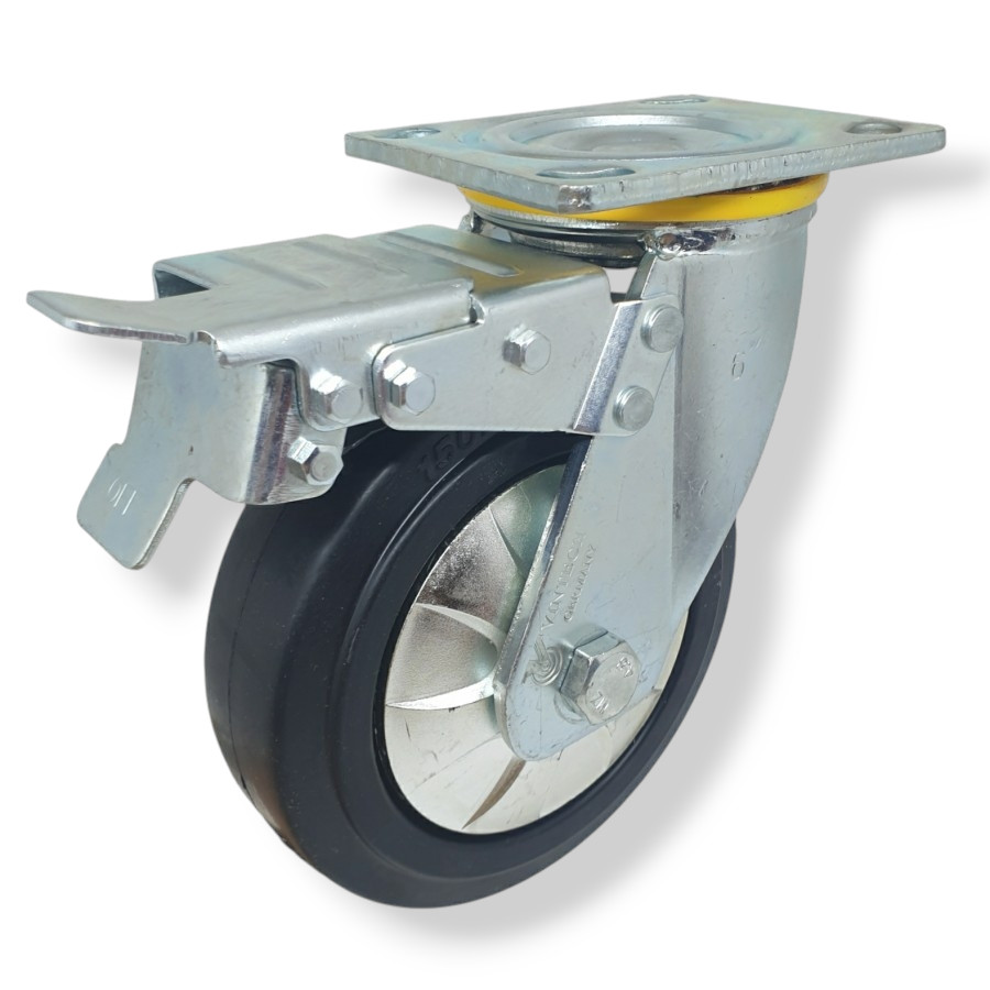Jual Elastic Rubber Wheel Casters / Roda Karet Elastis Heavy Duty ...
