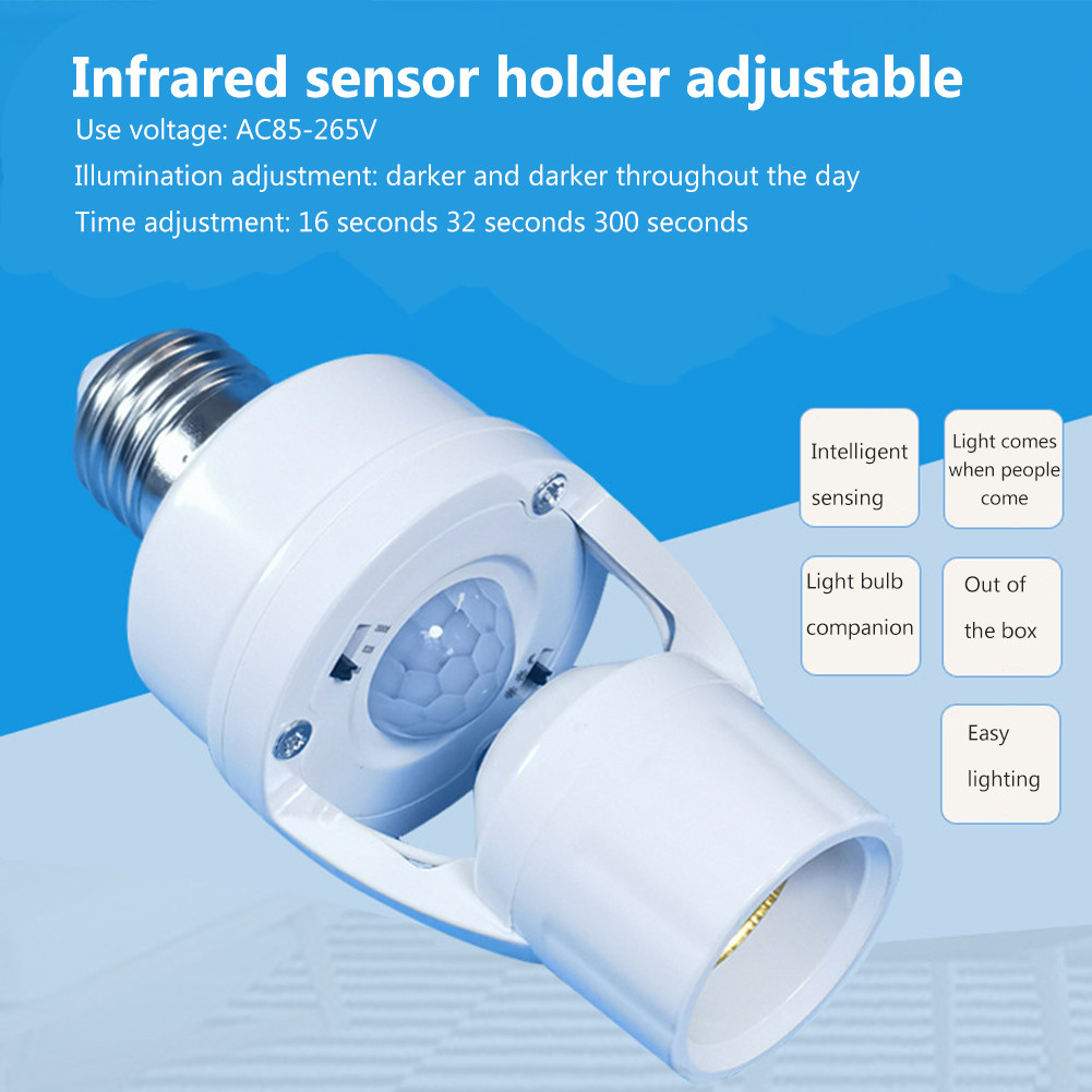 Jual Useful Smart Fitting Sensor Gerak Otomatis untuk Lampu Bohlam dan ...