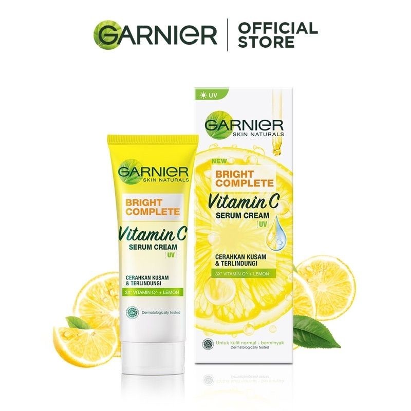 Jual GARNIER Bright Complete Vitamin C Serum Cream UV 20ml/40ml | Shopee Indonesia