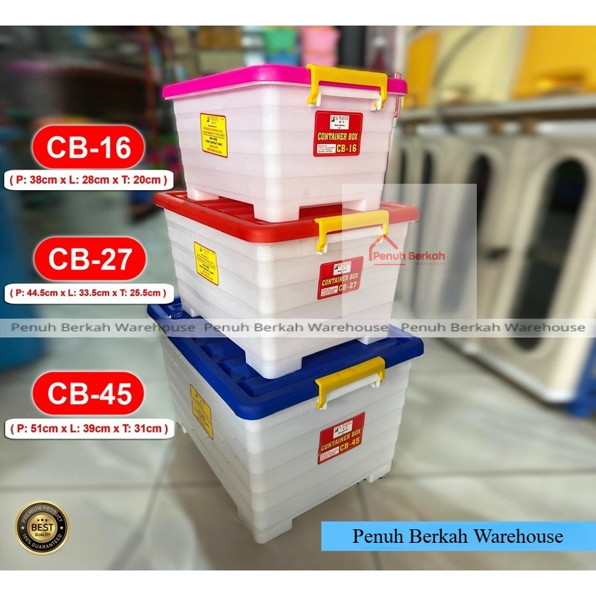 Jual CONTAINER BOX 16 / 27 & 45 LITER / CONTAINER BOX PLASTIK DENGAN ...
