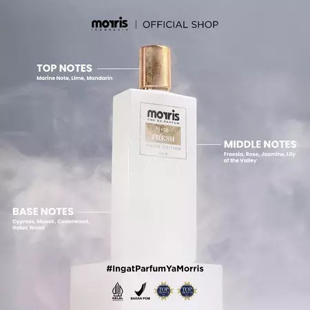 Jual Morris Eau De Parfum White Edition Fresh 100ml Parfum Pria Morris ...