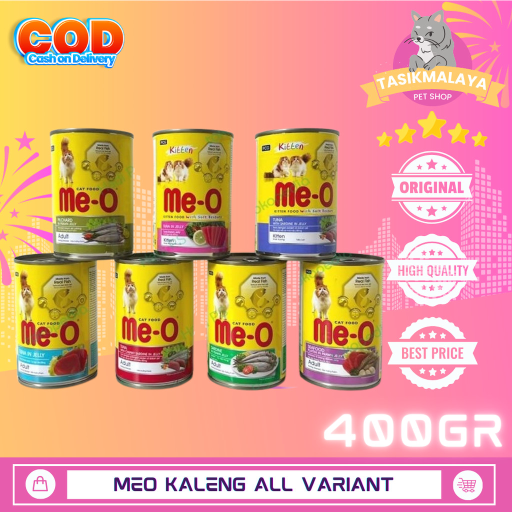 Jual MEO Kaleng 400gr Makanan Basah Kucing ME-O KALENG 400GR | Shopee ...