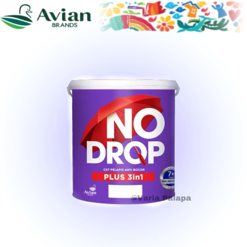 Jual CAT NO DROP 4KG PLUS 3 IN 1 PRIMER TOP COAT WATERPROOF CET TEMBOK EXTERIOR INTERIOR CAT ...