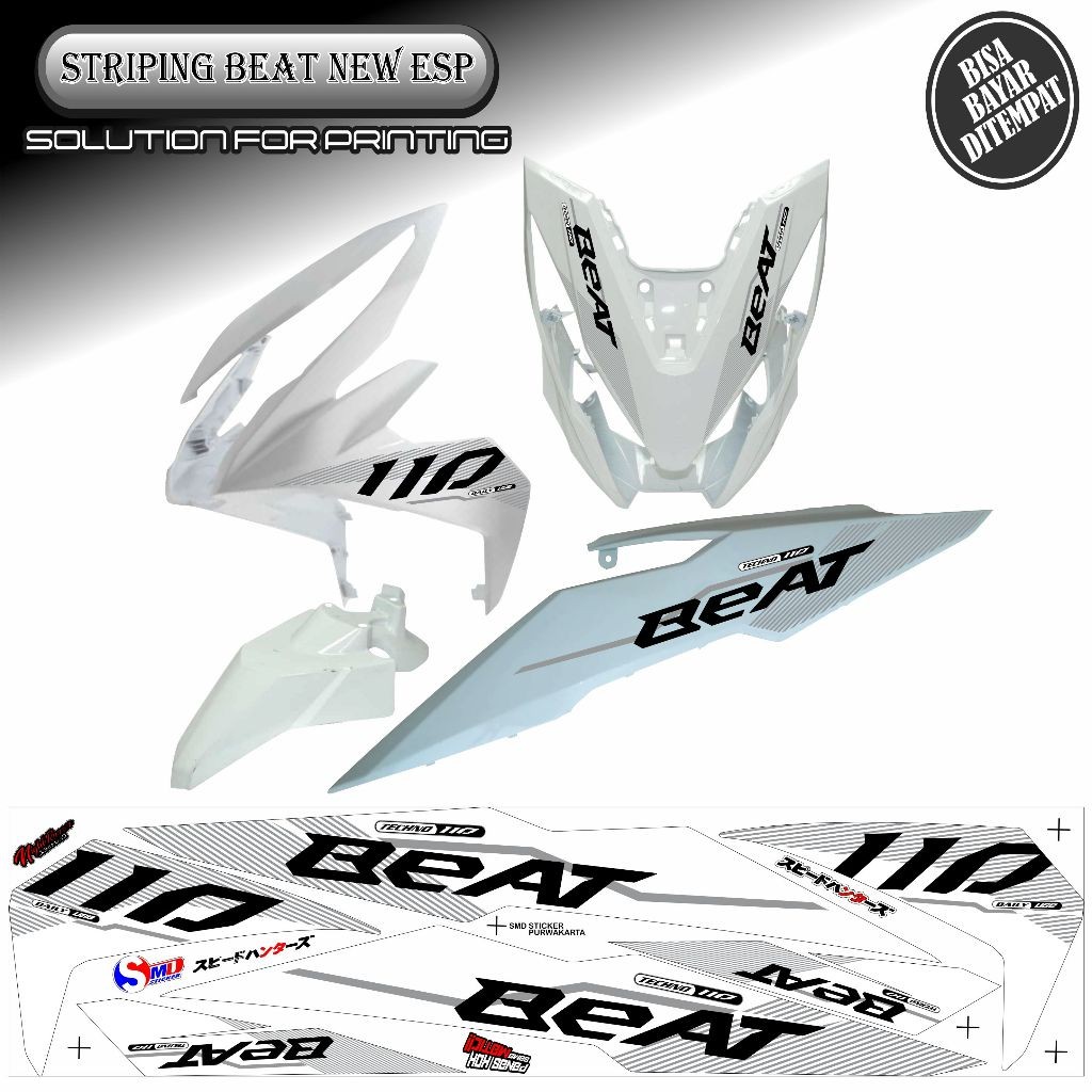 Jual STRIPING VARIASI STICKER HONDA BEAT NEW ESP MOTIF KEREN SIMPLE ...