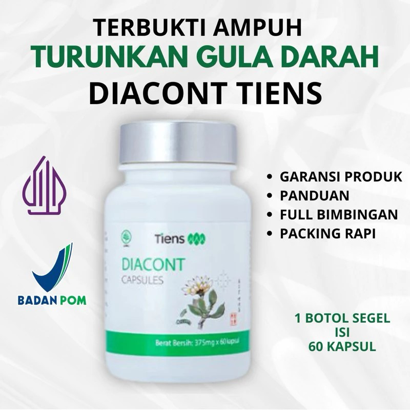 Jual DIACONT TIENS / MENURUNKAN KADAR GULA DARAH & DIABETES - Susu ...