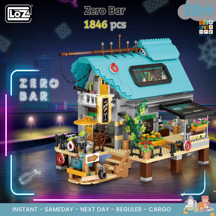 Jual LOZ 1048 Zero Bar and 1049 Fish Stall pcs LOZ ideas Mini brick ...